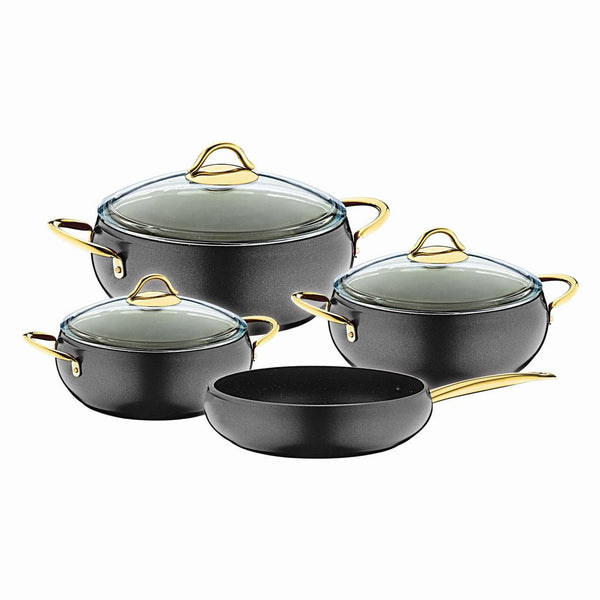 NON STICK GRANITE COOKWARE SET 7Pcs COPPER – Dubai Centre